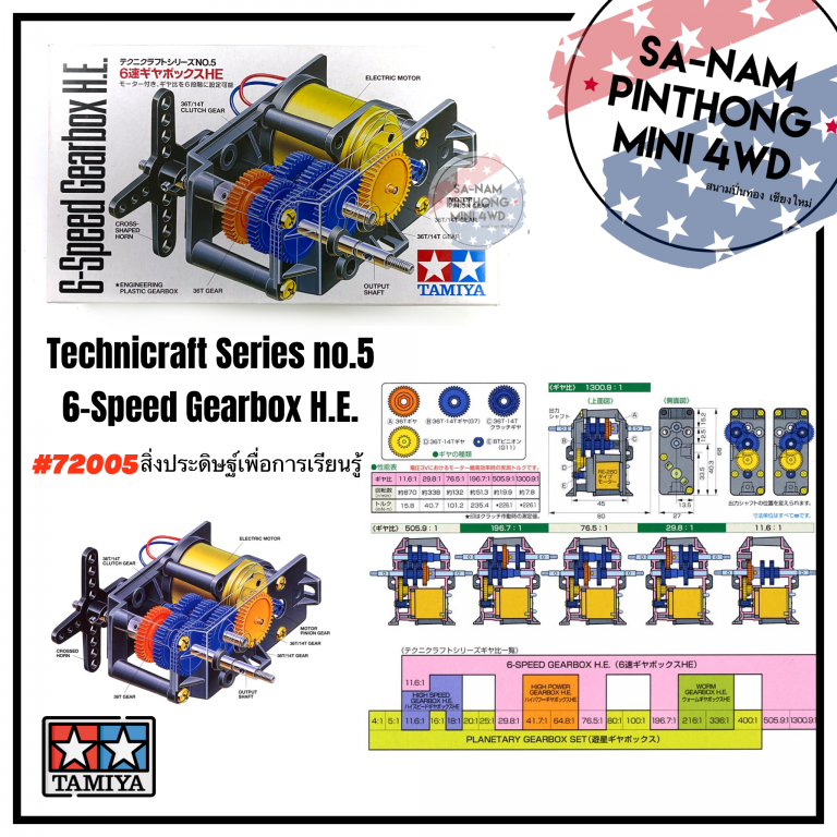 (Gearbox) Tamiya Item #72005 - 6-Speed Gearbox H.E. | SANAMPINTHONG CM