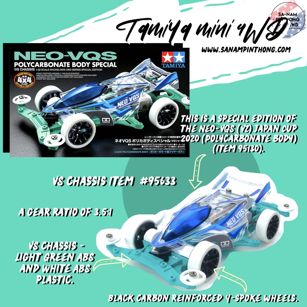 Mini 4WD - Tamiya Item #95633 - Neo-VQS Polycarbonate Body Special (VS ...